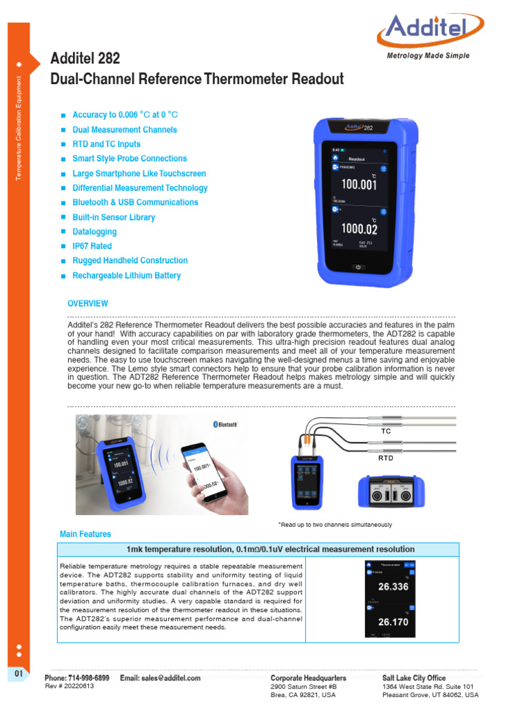 282 Dual Channel Reference Thermometer Readouts | Download Free PDF ...