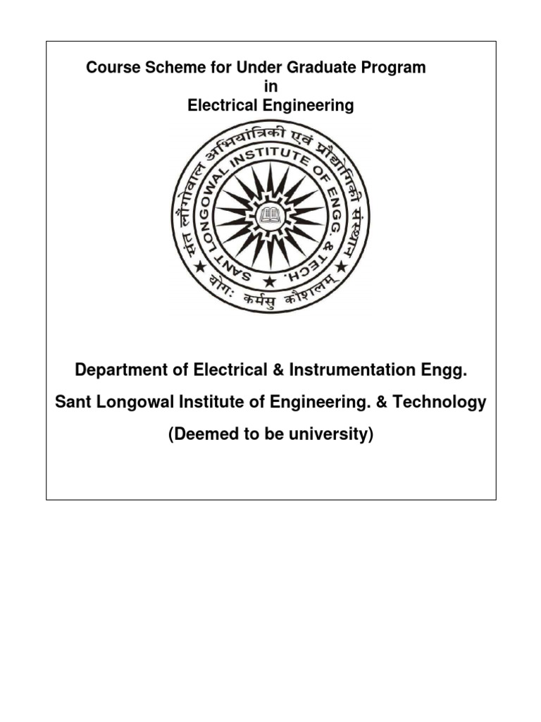 Electrical Engineering Course Scheme | PDF | Capacitor | Alternating ...