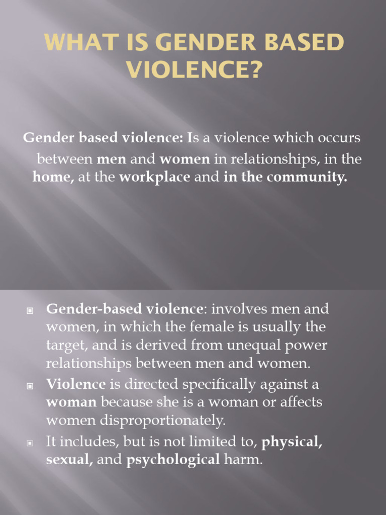 T4 GBV P.Point | PDF | Domestic Violence | Violence