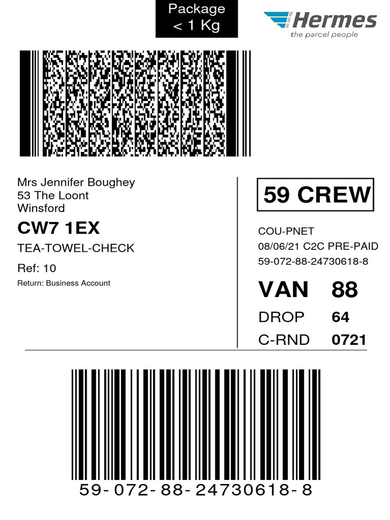 Tea Towel Label | PDF