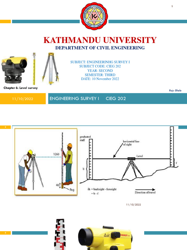 Chapter 6 Level Surveying (Complete Lecture Note) | PDF Chapter 6 Level Surveying (Complete Lecture Note) | PDF