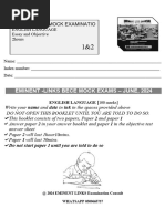 Pre-Mock English Pp1 Qs 2025 | PDF | Syntax | Grammar