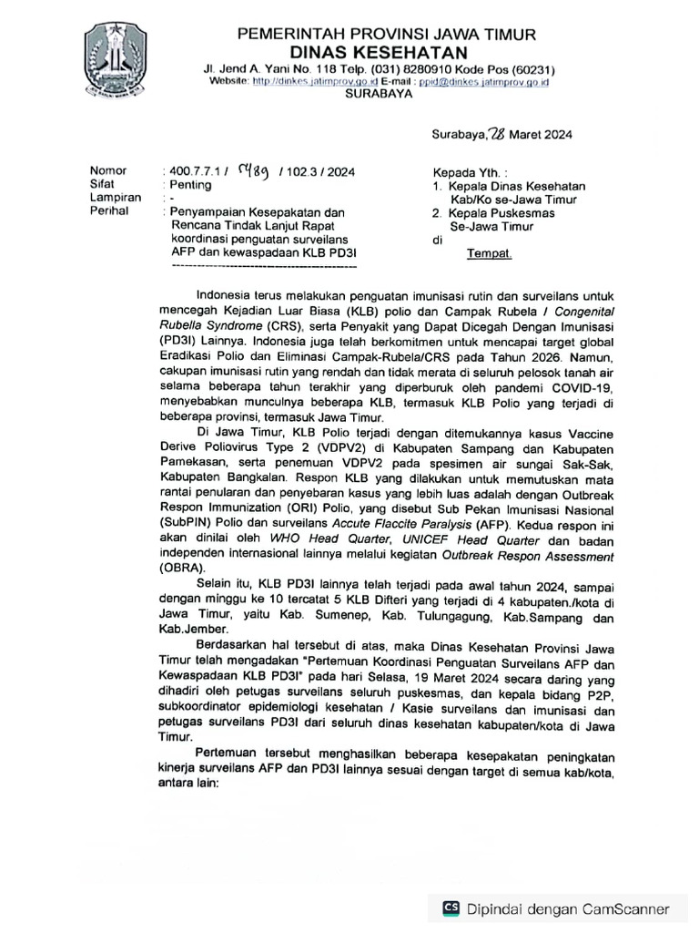 03282024 RTL Rakor Penguatan Surveilans AFP dan Kewaspadaan KLB PD3I utk Kadinkes dan Kapus se ...