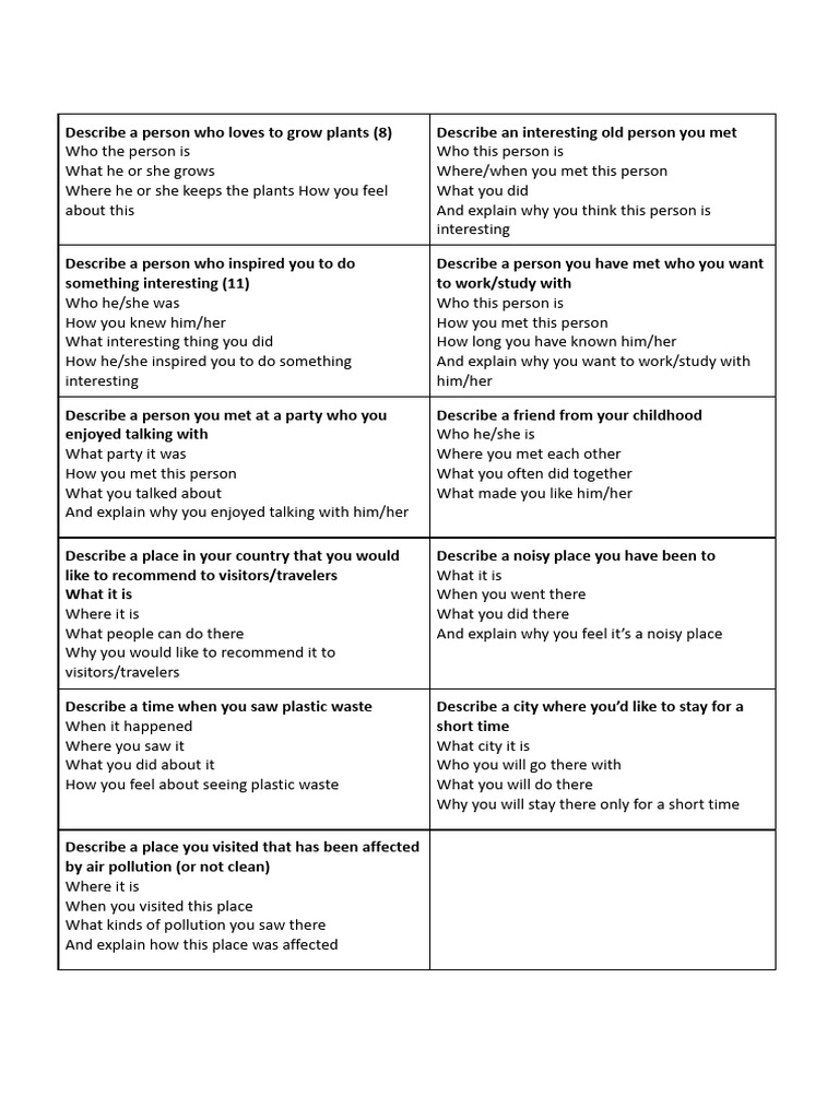 Speaking Test | PDF | Pollution | Environmental Issues