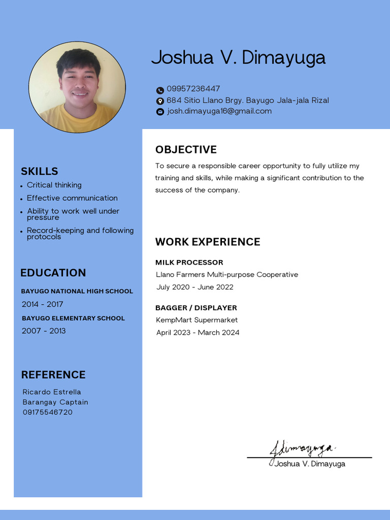 Joshua-Dimayuga-Resume 20240709 220842 0000 | PDF