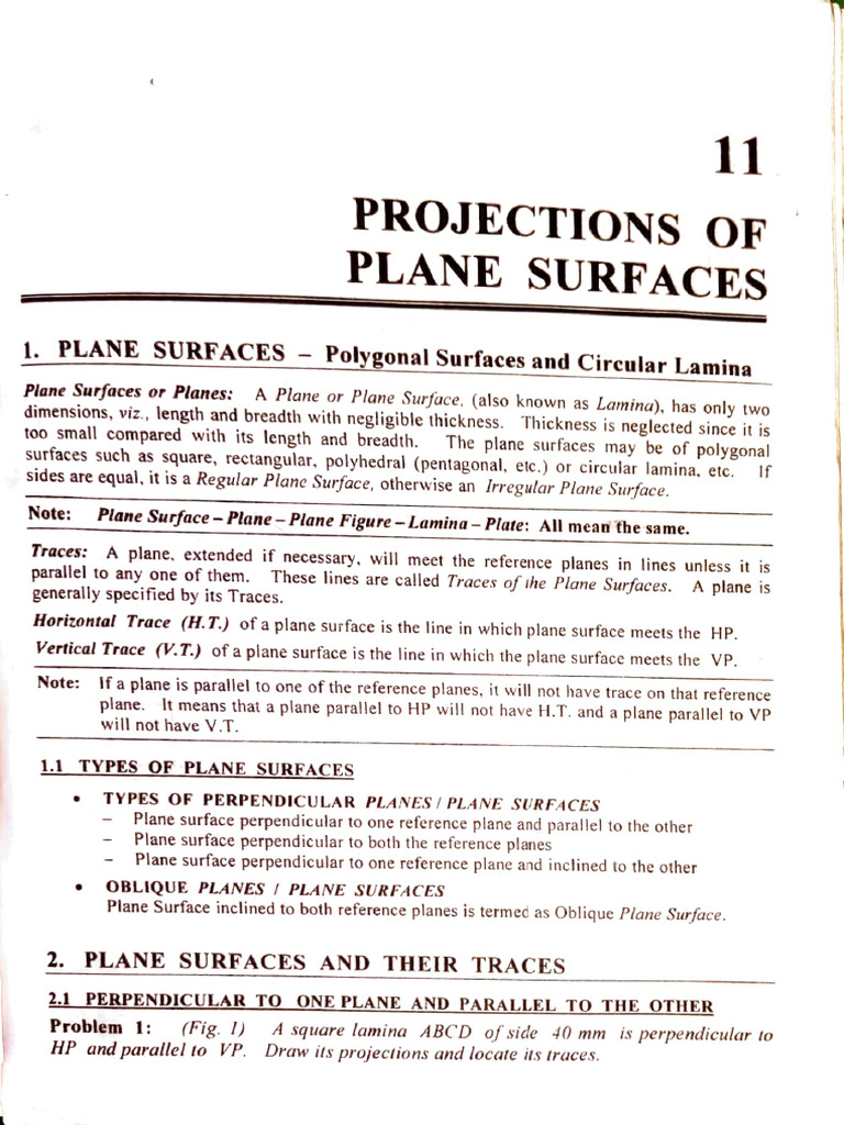 projection of planes | PDF | Ellipse | Triangle