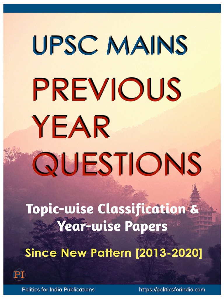 UPSC MAINS PYQ Book Sample | PDF | Governance | Morality