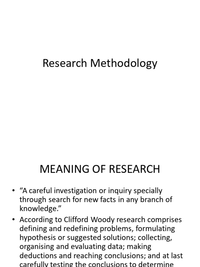 Research Methodology Module1 | PDF | Sampling (Statistics) | Hypothesis