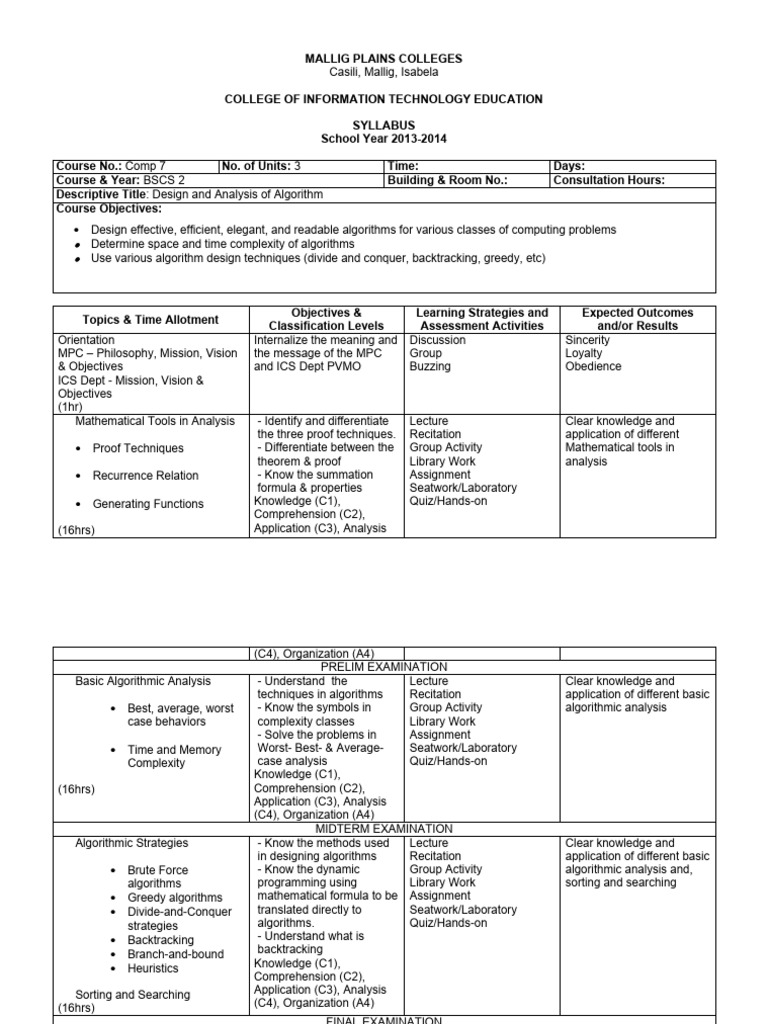 Comp 7 | PDF | Algorithms | Mathematical Analysis