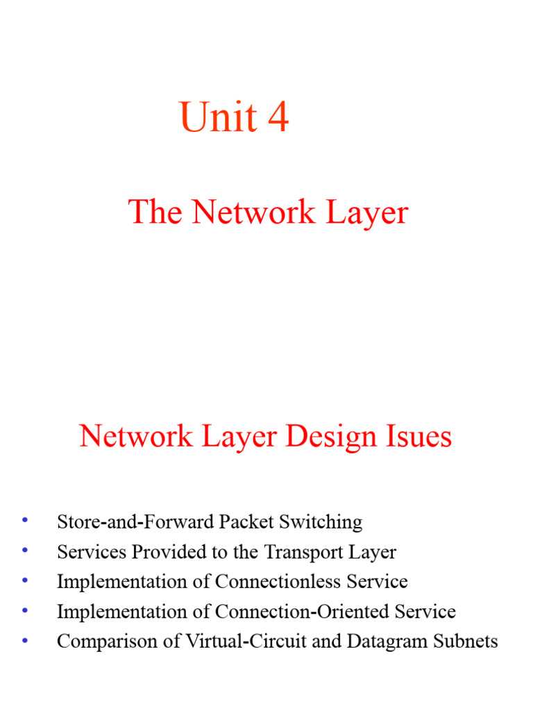 CN-unit 4 Network Layer | PDF | Routing | Computer Network CN-unit 4 Network Layer | PDF | Routing | Computer Network
