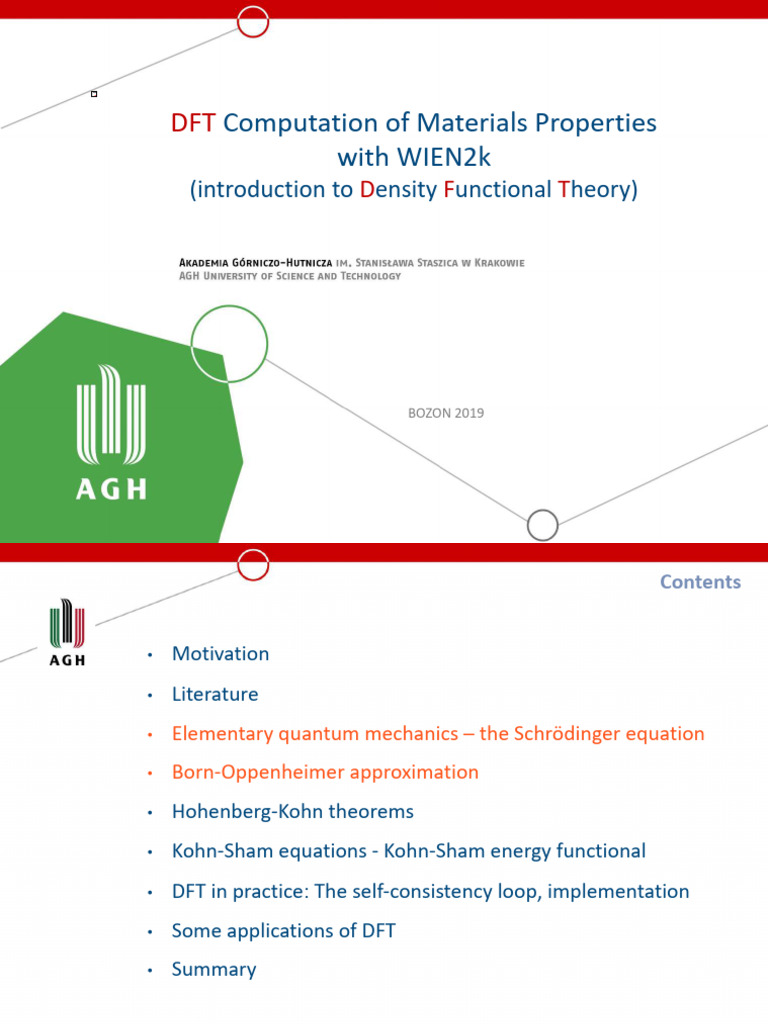 DFT 2019 Zk-1 Compressed | PDF | Density Functional Theory | Quantum Chemistry