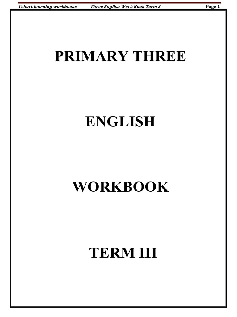 Primary 3 English Grammar Workbook | PDF | English Language | Punctuation
