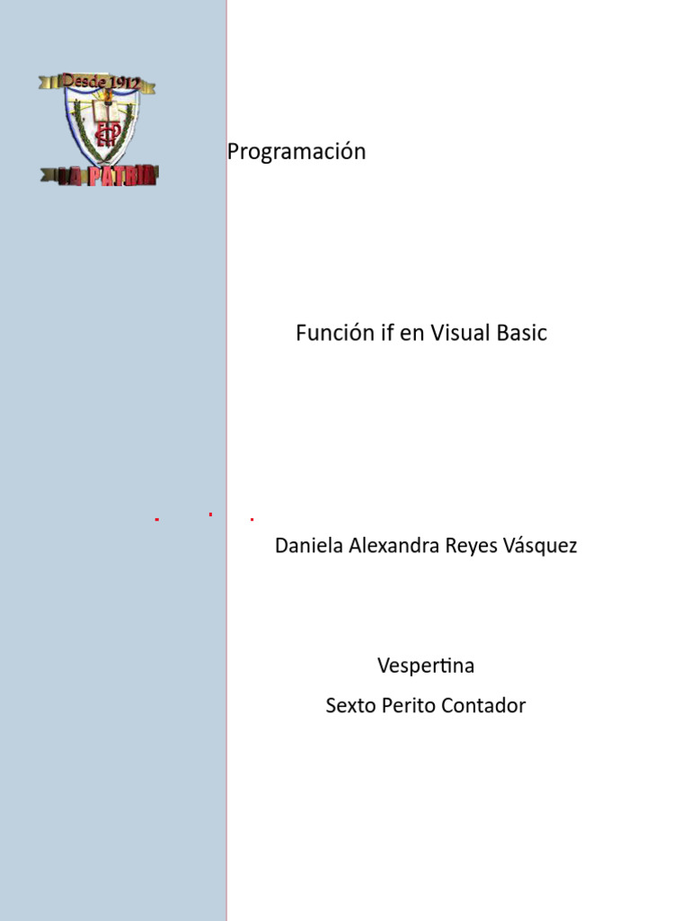 If en Visual Basic: Guía y Ejemplo | PDF | Crecimiento personal y ...