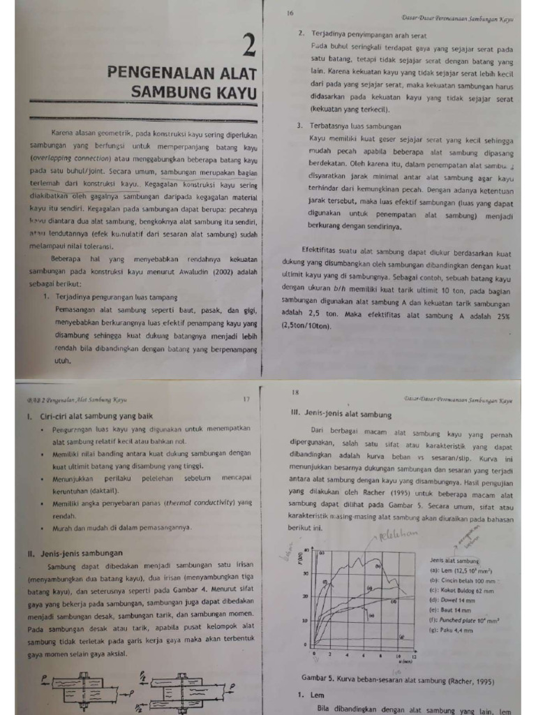 STRUKTUR KAYU Materi 9 Jenis-Jenis Alat Sambung Kayu - Compressed | PDF