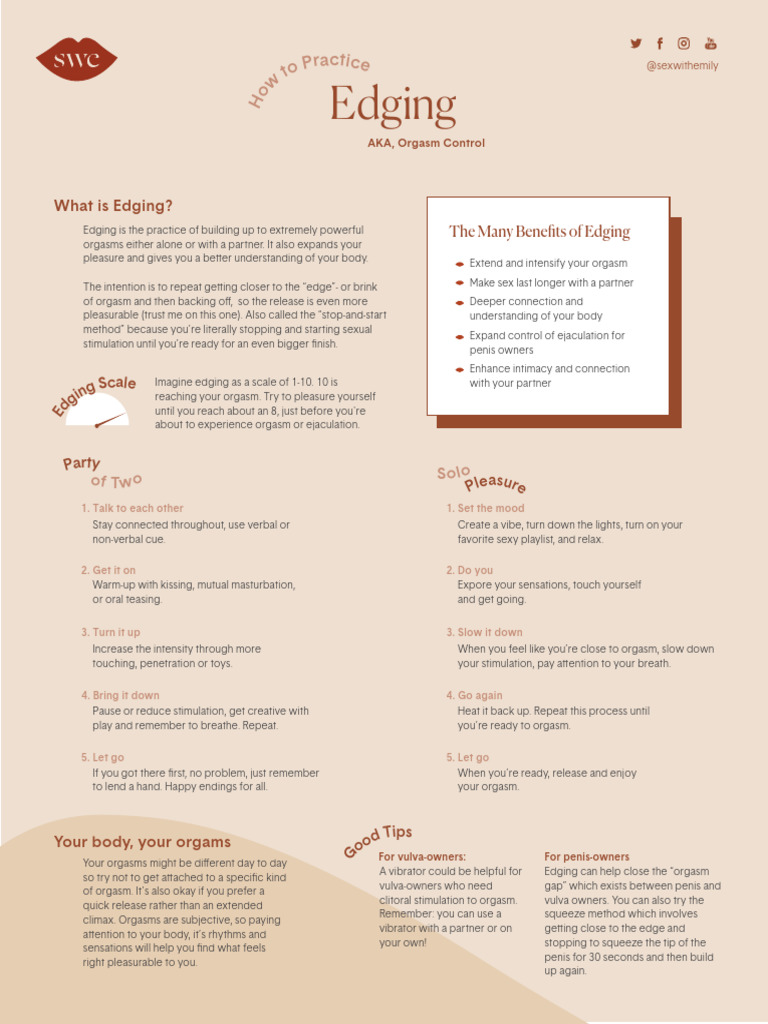 SWE Edging-101 | PDF | Orgasm | Masturbation