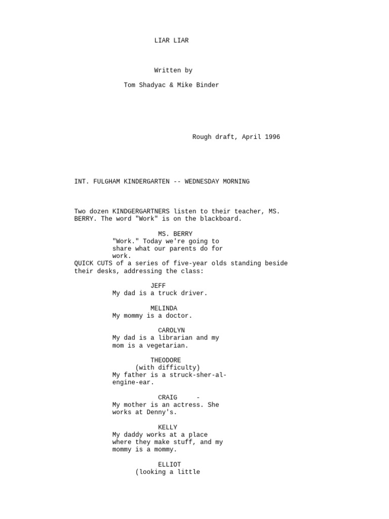 Liar Liar | PDF