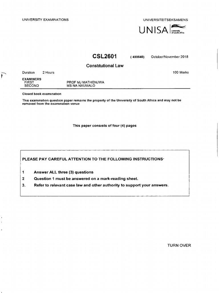 CSL2601 2018 10 e 1 | PDF