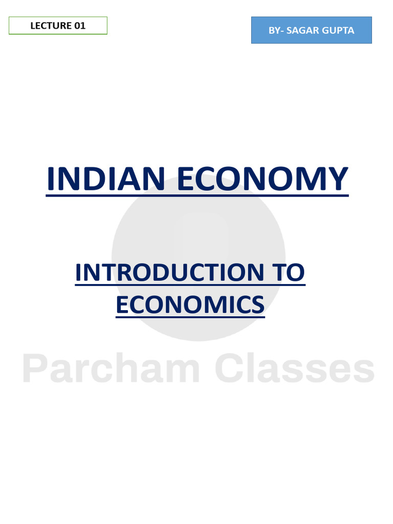 Introduction To Economy - Notes | PDF | Economics | Macroeconomics