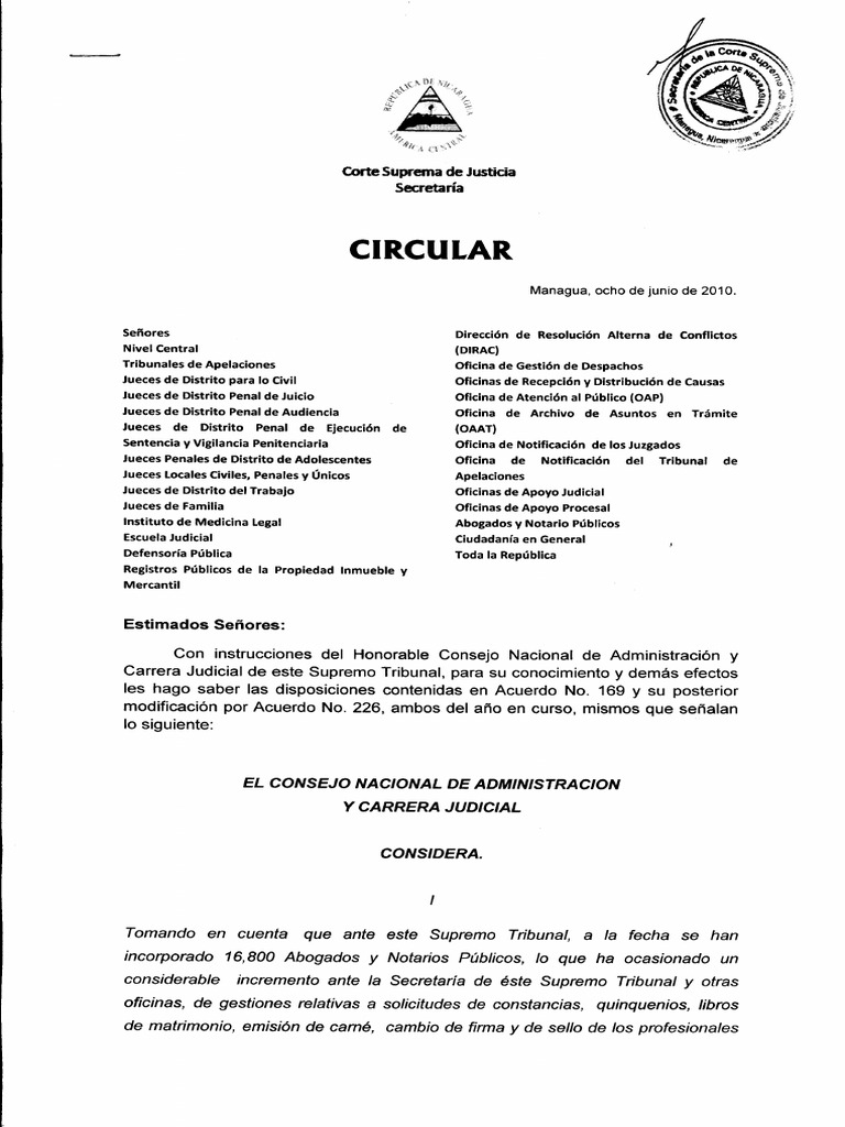 Circular 016-2010 | PDF