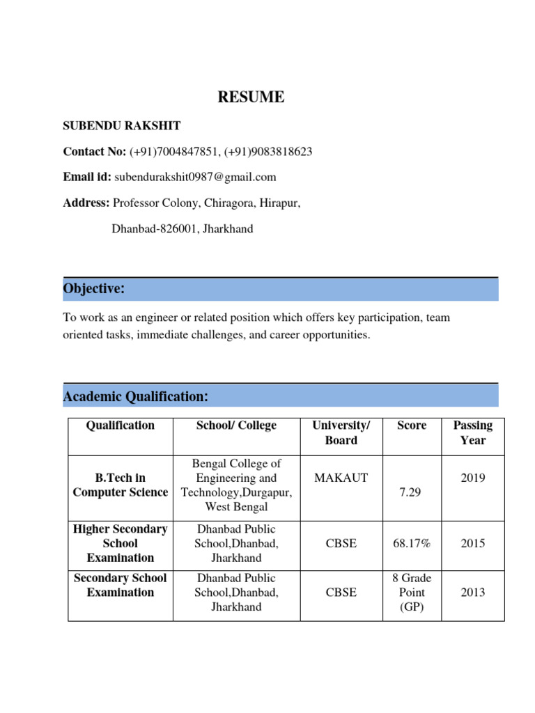 Standard Resume | PDF | Selenium (Software) | Computing