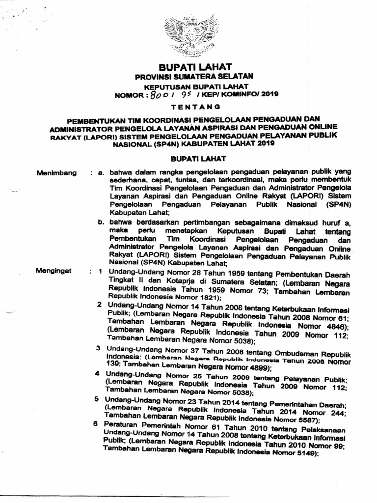 SK sp4n Lapor 2019 | PDF