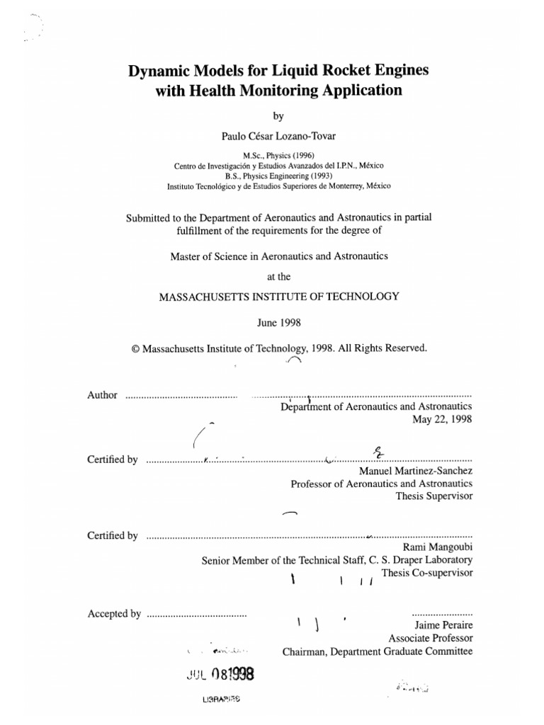 SSME Dynamics | PDF | Rocket Propellant | Rocket Engine