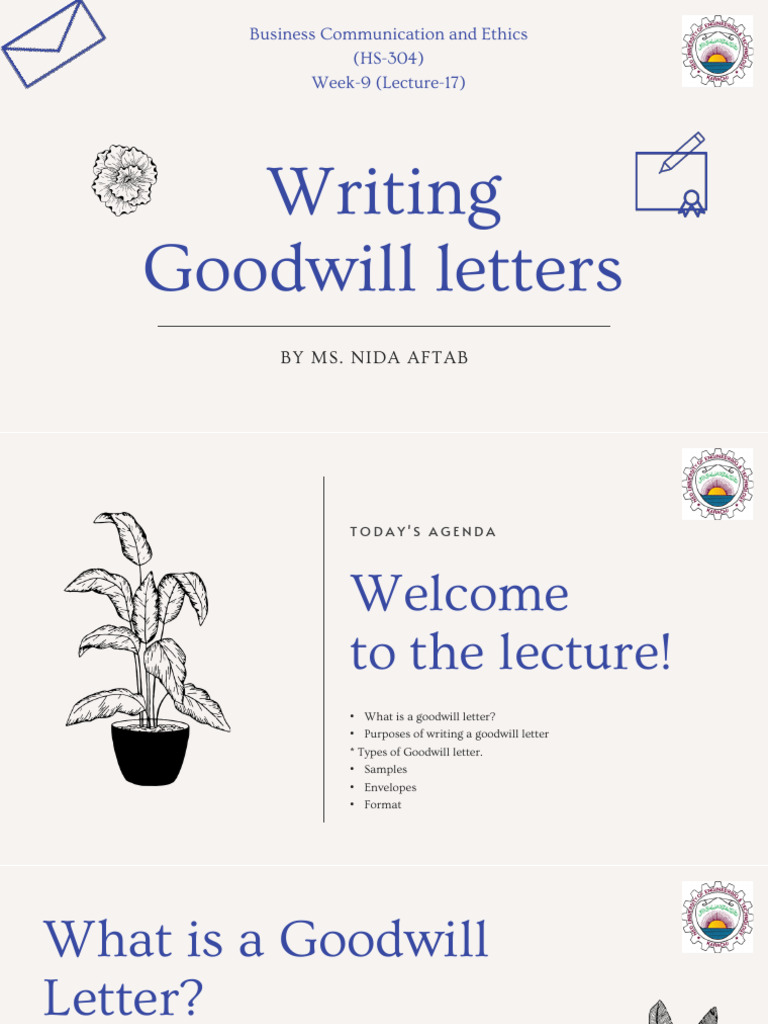 Writing Goodwill Letters | PDF | Mail | Postage Stamp