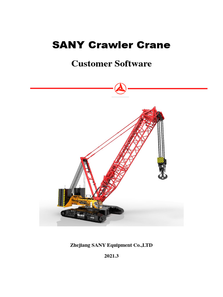 SANY Crawler Crane Software Guide | PDF | Crane (Machine) | Shape
