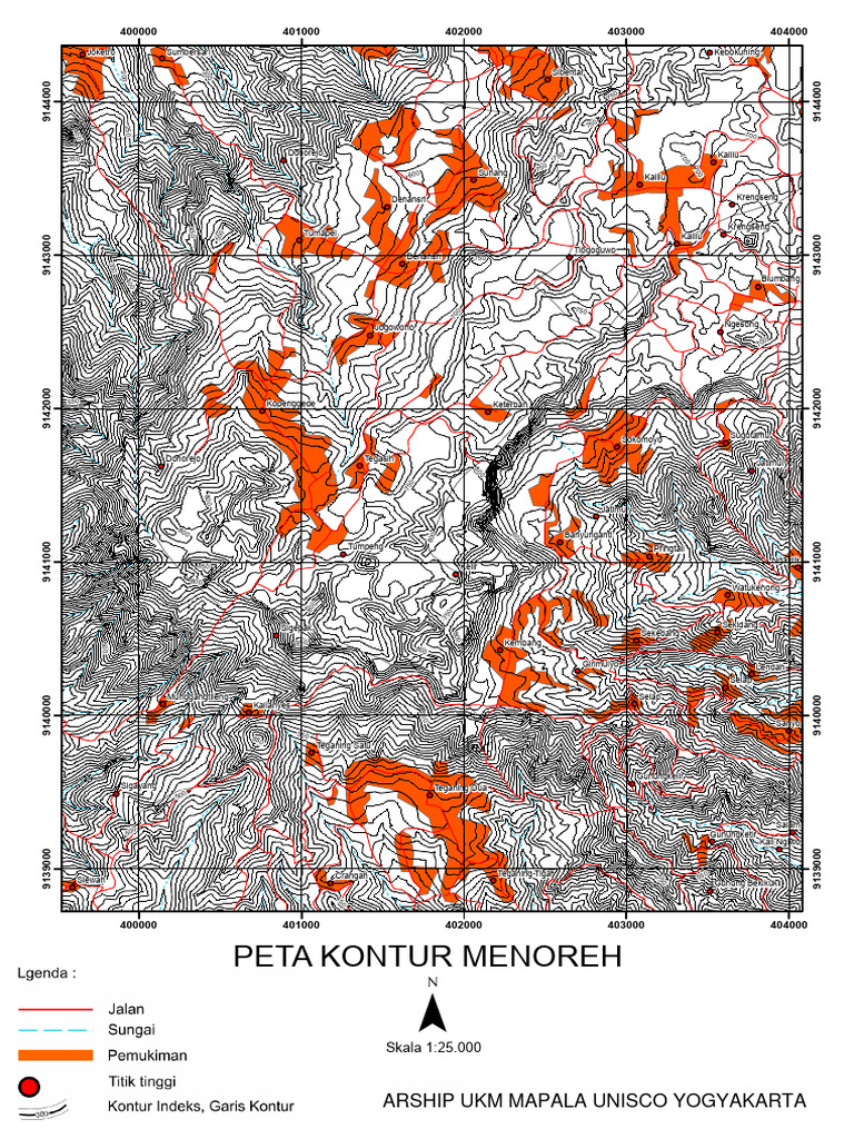 Peta Kontur Menoreh-Sigepak | PDF