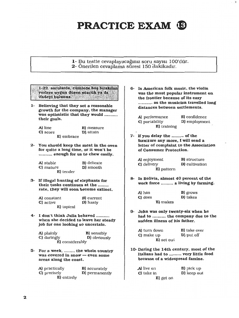 ELS-27 - Practice Test 1 | PDF