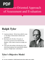 Tyler Objective Model | PDF | Curriculum | Education Theory