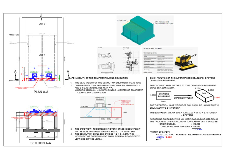 Demolition Analysis of 2.7 Tons Hydro Demolition Equipment | PDF ...