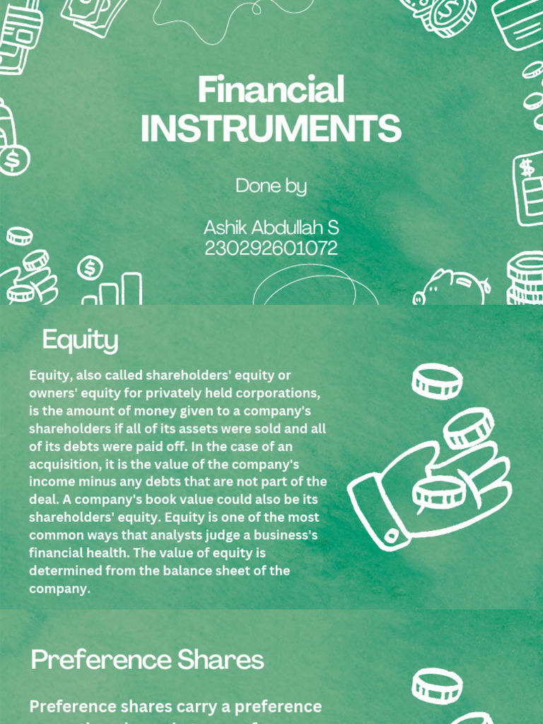 Financial INSTRUMENTS - Compressed | PDF | Business