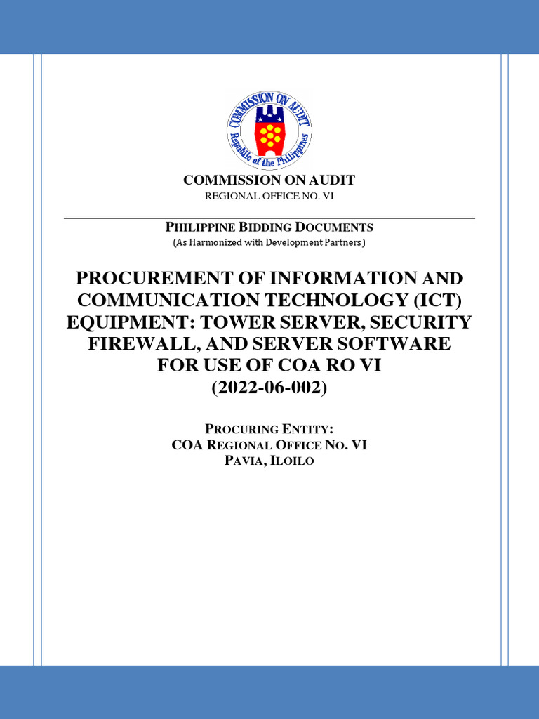 Procurement of Information and Communication Technology ICT Equipment ...