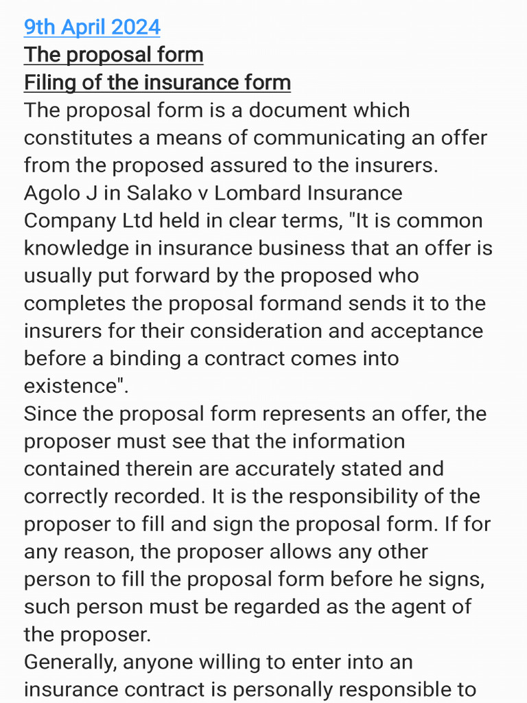 Law of Insurance | PDF