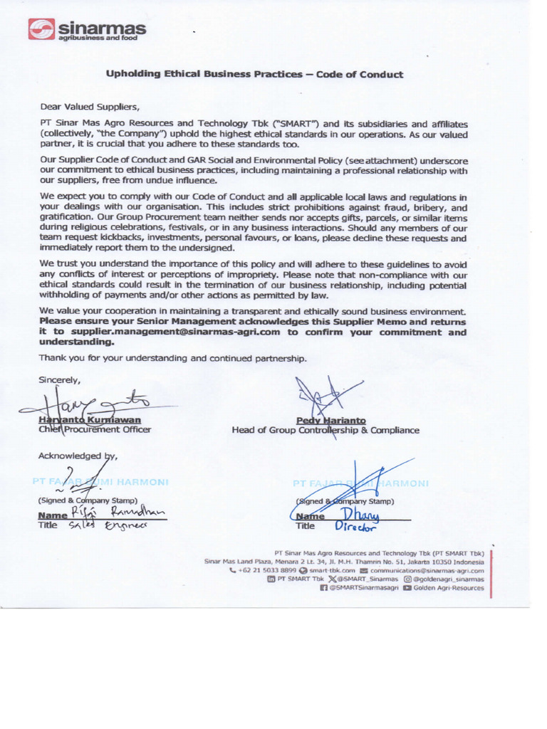 Supplier Code of Conduct | PDF | Economies | Business