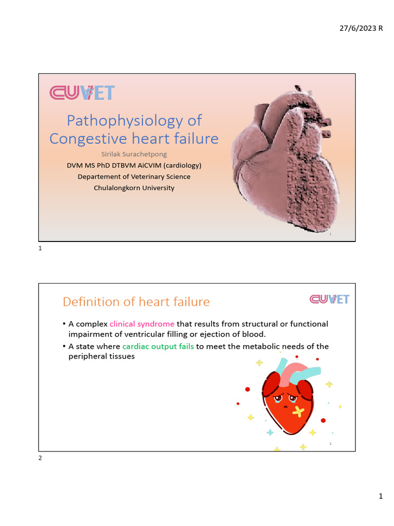 Part1 Pathophysiology Of Congestive Heart Failure Pdf Heart