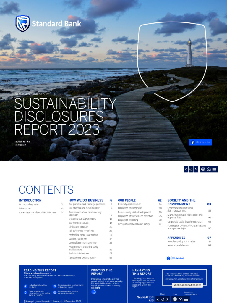 Standard Bank Sustainability Report 2023 | PDF | Sustainability ...