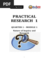 Practical Research 1 - Quarter 1 - Module 1 - Nature and Inquiry of ...