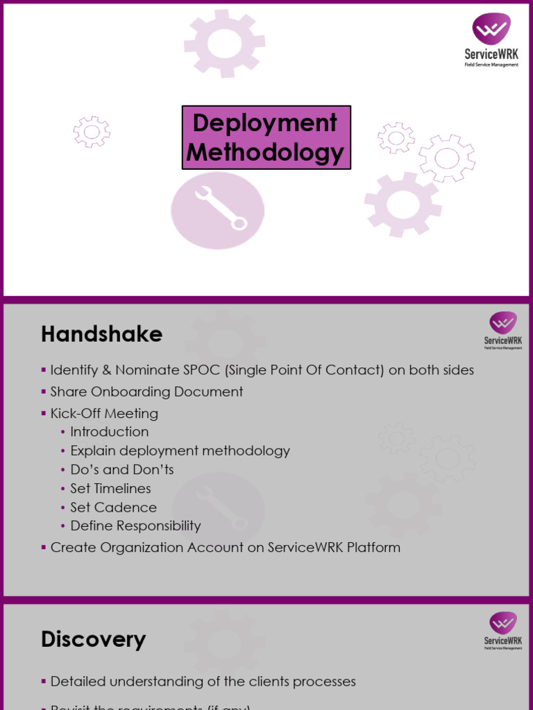 ServiceWRK Deployment Methodology | PDF