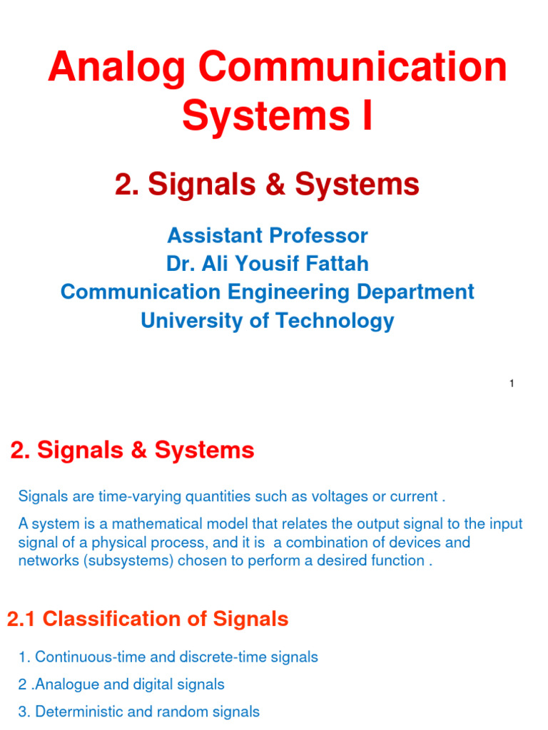 Signals & Systems | PDF | Discrete Time And Continuous Time | Mathematics Signals & Systems | PDF | Discrete Time And Continuous Time | Mathematics