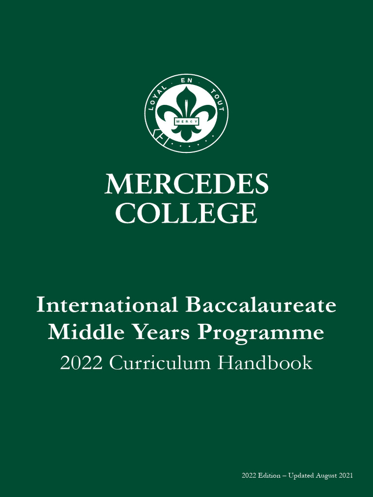 2022 IB MYP Curriculum Handbook | PDF | Learning | Curriculum
