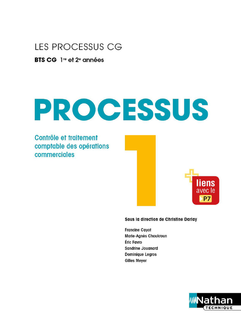 Nathan Technique Processus 1 Contrôle Et Traitement Comptable Des | PDF