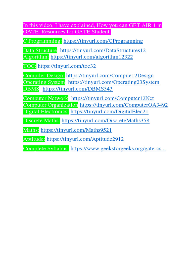Rohit Negi Gate Youtube Channels | PDF | Computers