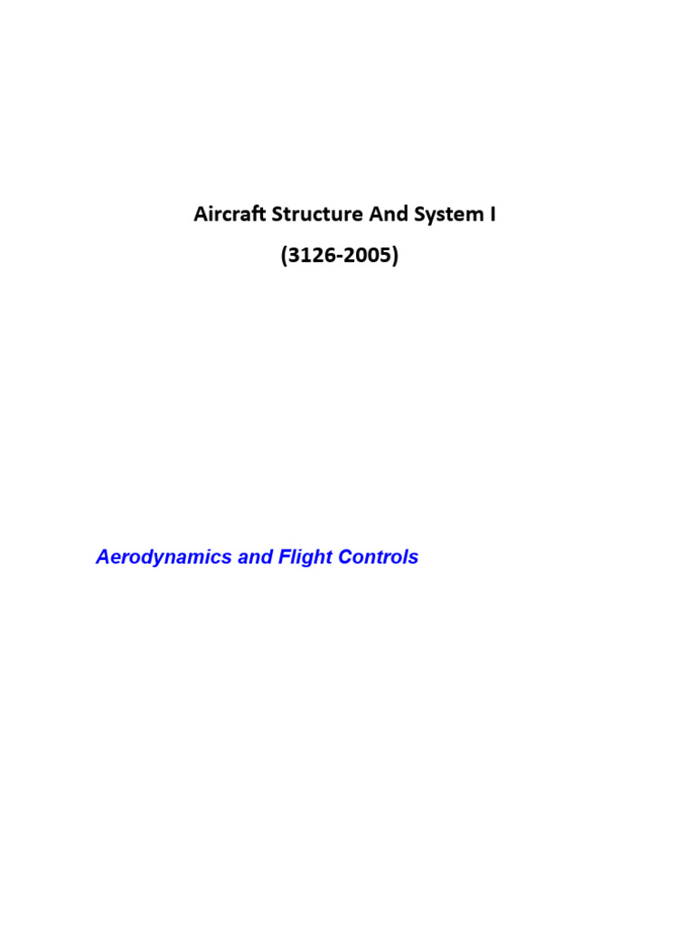 Aircraft Structure and System I 3126-2005 | PDF | Flight Control ...