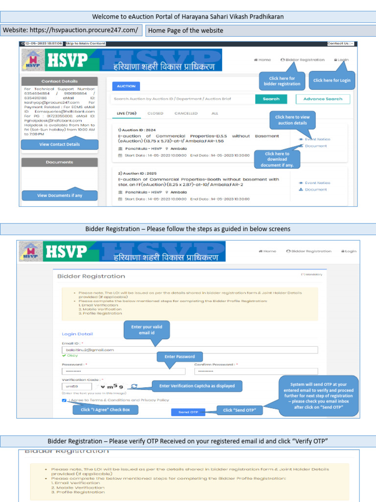 HSVP Bidder Manual - 12 | PDF | Auction | Payments