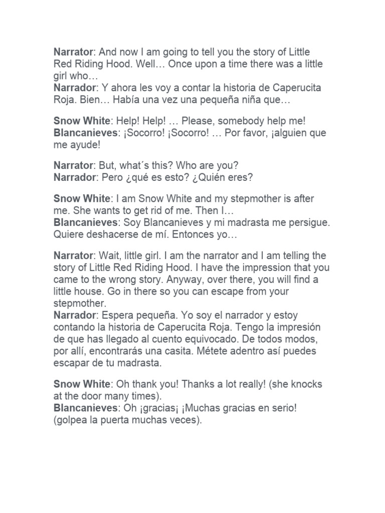 El Cuento Loco (Drama) | PDF | Blanco como la nieve | Los cuentos de ...