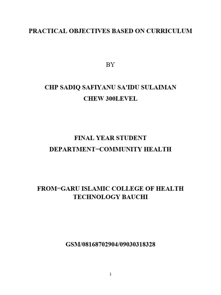 Final Practical Objectives Questions and Answers Based On Jchew and ...