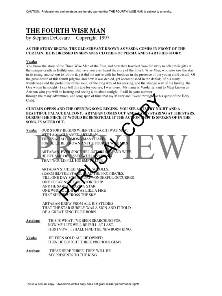 Preview: The Fourth Wise Man | PDF | Biblical Magi