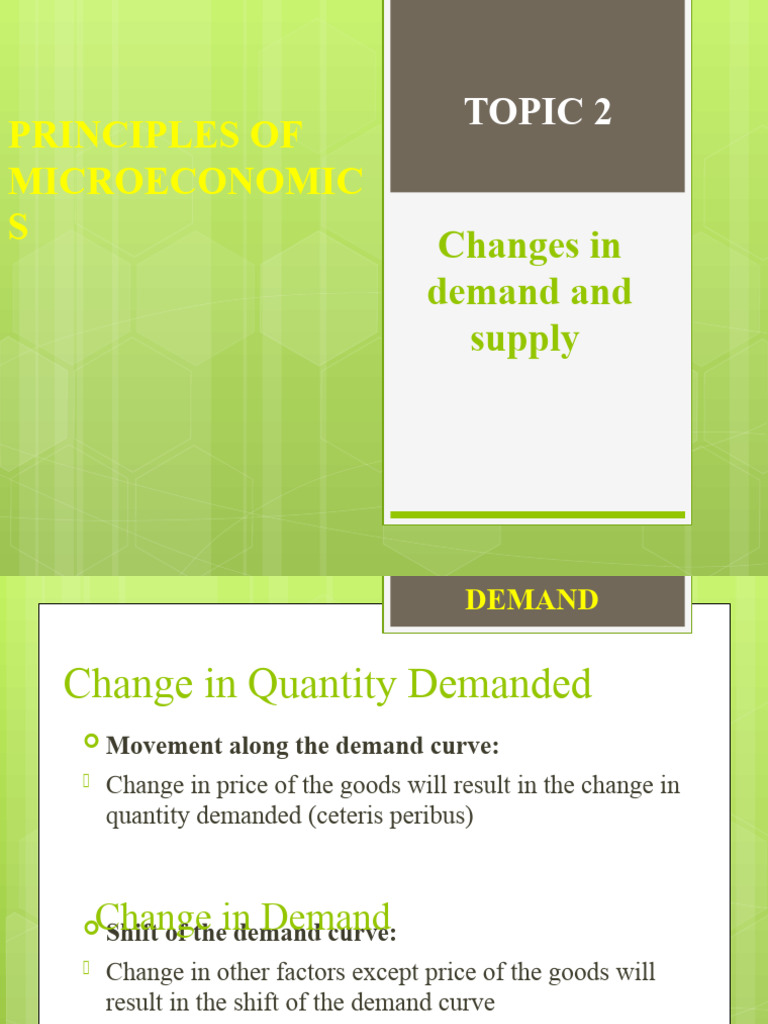 Unit 2 - Changes in Demand and Supply | PDF | Economic Equilibrium | Demand